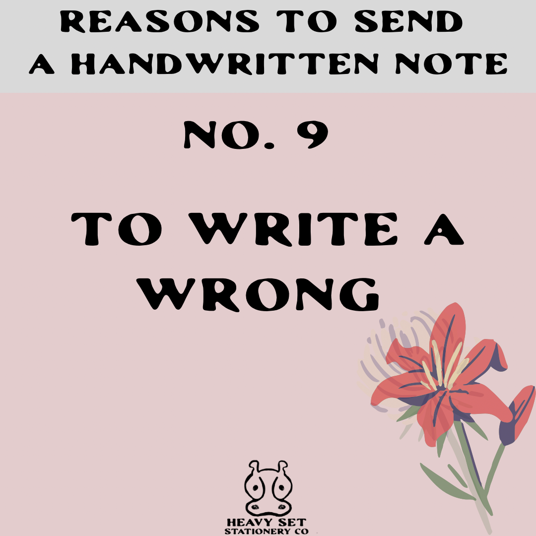 Reason No. 9 to Send A Handwritten Note – Heavy Set Stationery Co
